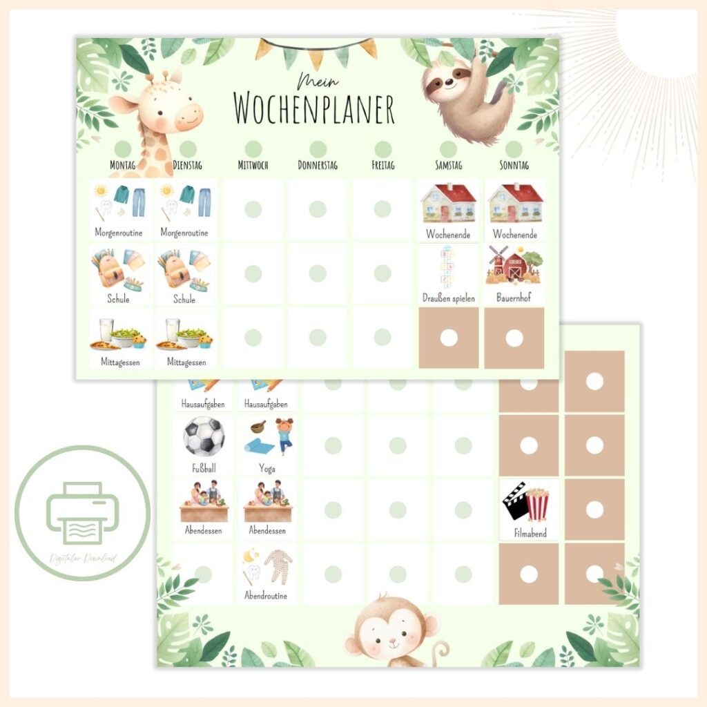 Wunderbar Dash Dit Wochenplan Bilder