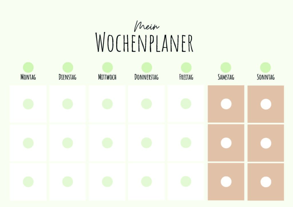 Wochenplan Kinder zum Ausdrucken ️ | DIY | Als PDF ️