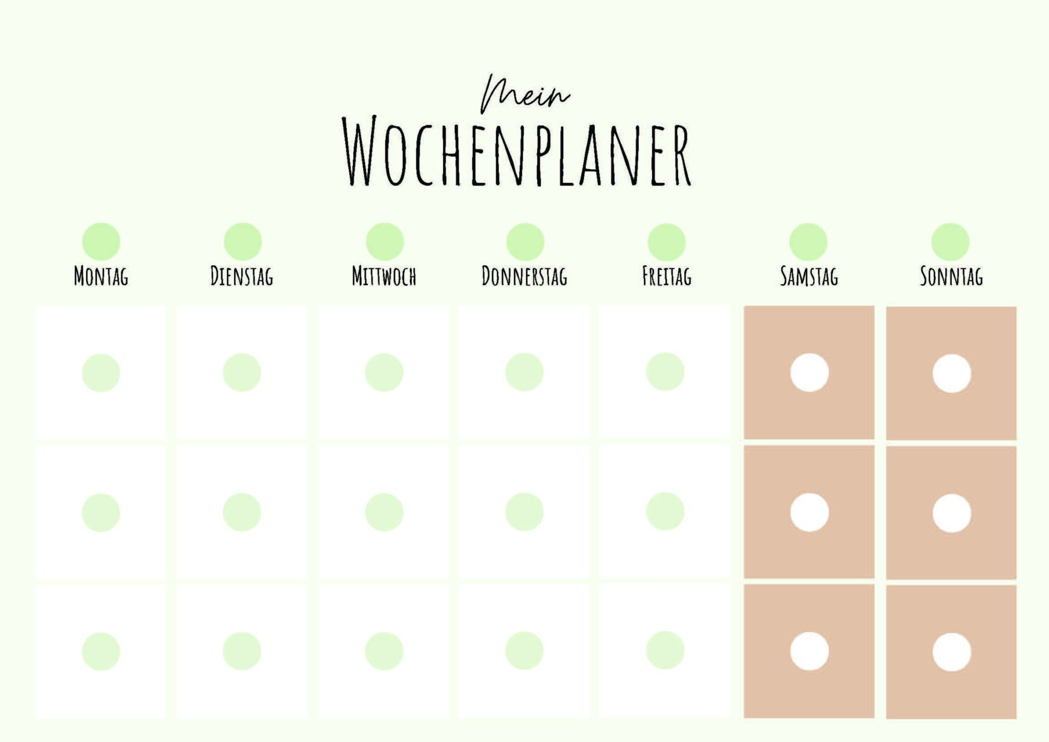Wochenplan Kinder zum Ausdrucken ️ | DIY | Als PDF ️